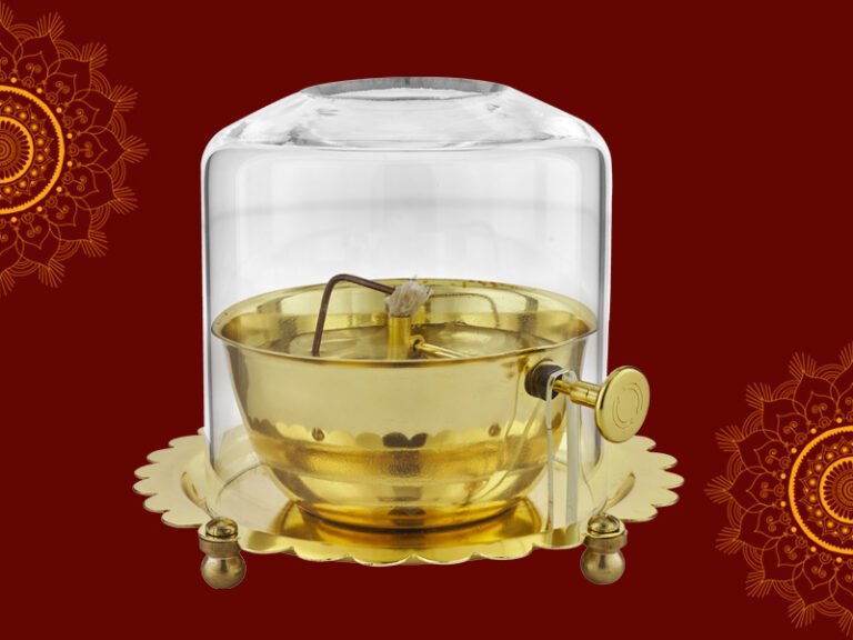 Akhand Jyot Diya With Wick Lifting Screw Lever – Kraftsun